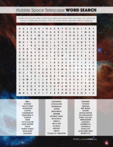 Hubble Space Telescope Word Search - RocketSTEM