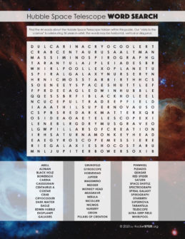 Hubble Space Telescope Word Search - RocketSTEM