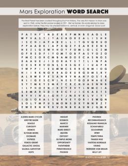 Mars Exploration Word Search - RocketSTEM