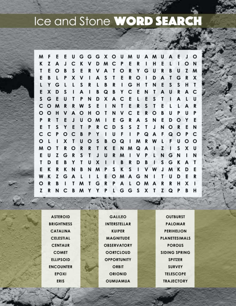 Ice and Stone 2020 Word Search #3 - RocketSTEM