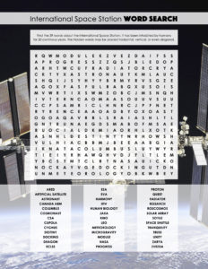 International Space Station Word Search - RocketSTEM