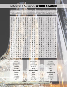 Artemis I Mission Word Search - RocketSTEM