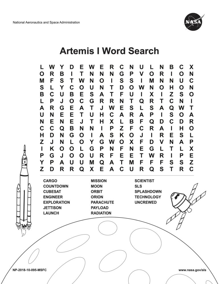 Stay busy with NASA's Artemis coloring and activity pages - RocketSTEM