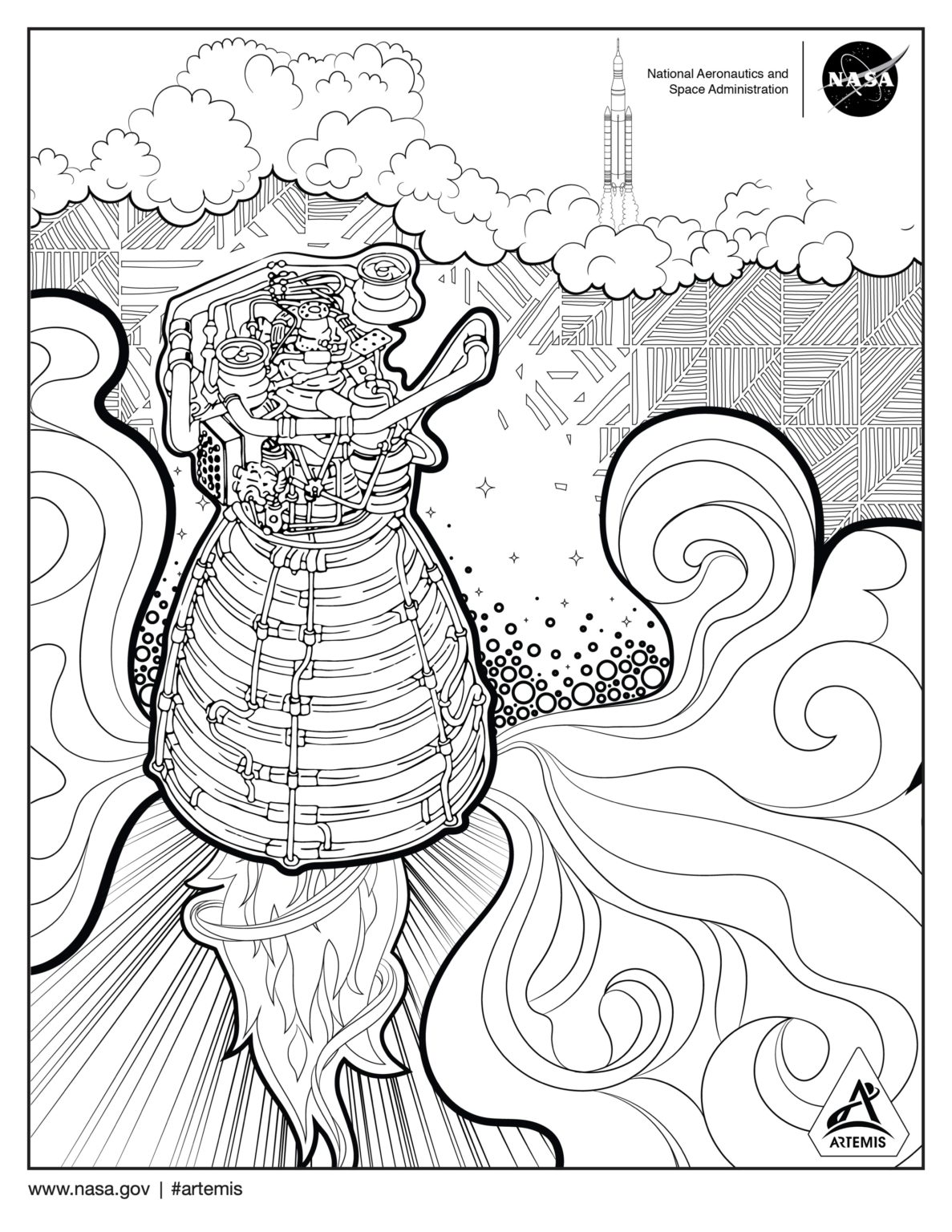 Stay busy with NASA's Artemis coloring and activity pages - RocketSTEM