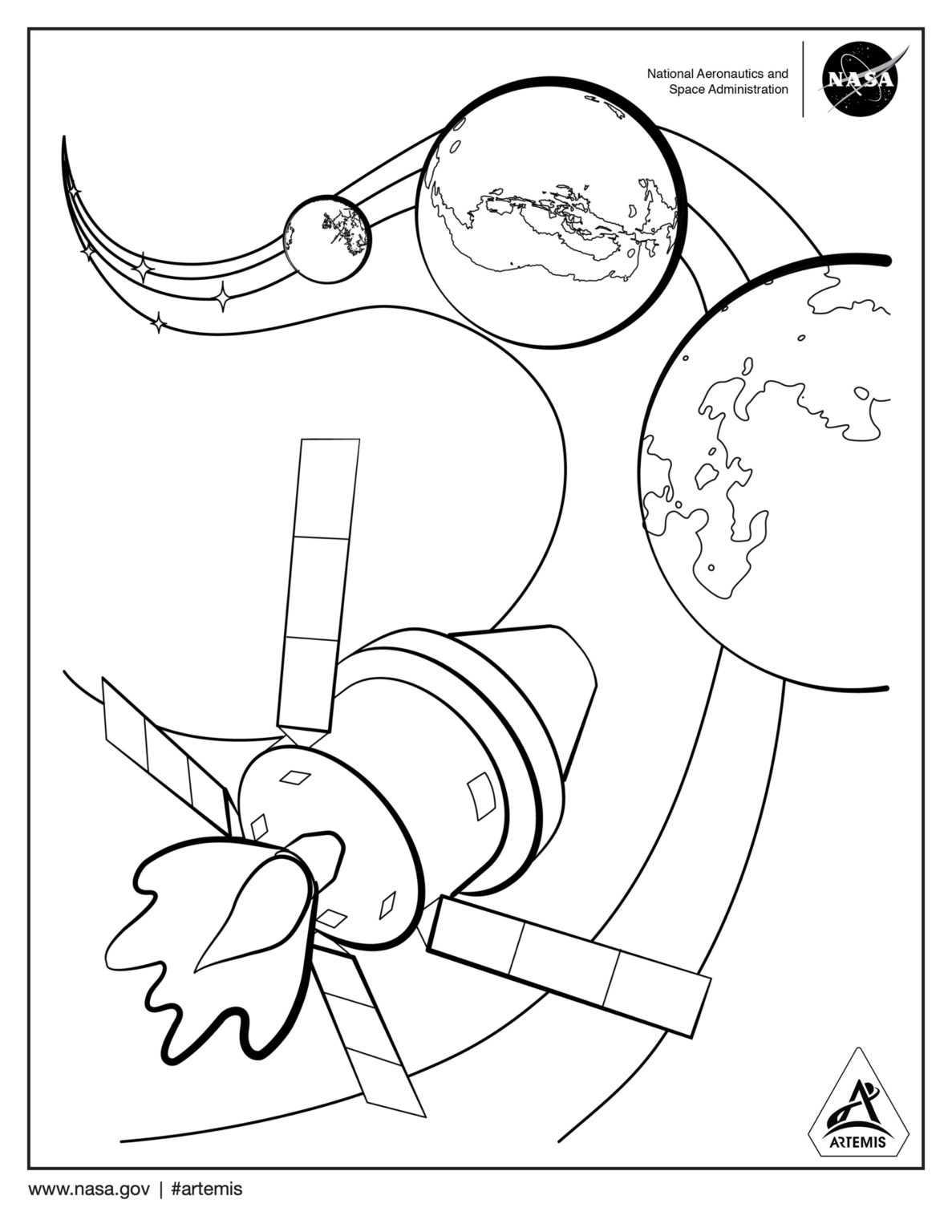 Stay busy with NASA's Artemis coloring and activity pages - RocketSTEM