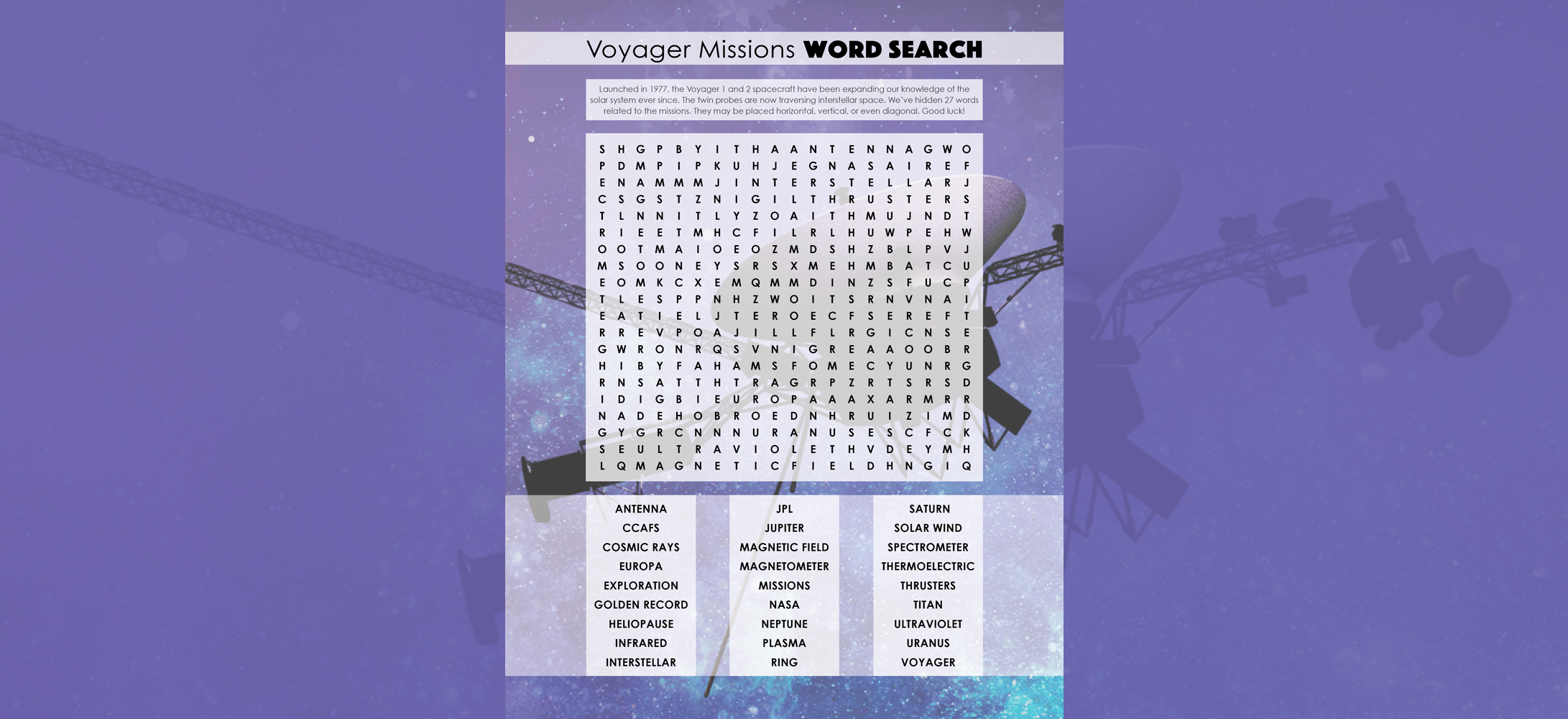 International Space Station Word Search - RocketSTEM